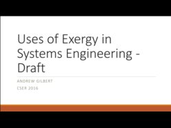 Uses of Exergy in Systems Engineering